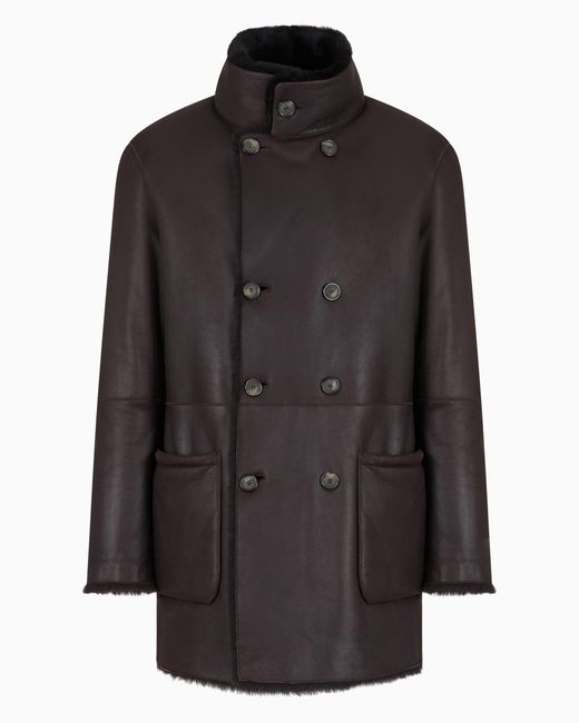 Armani sheepskin coat store