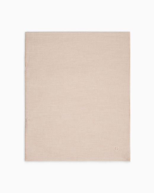 Giorgio Armani Cashmere, Modal, Cotton And Silk Stole in Natural | Lyst UK