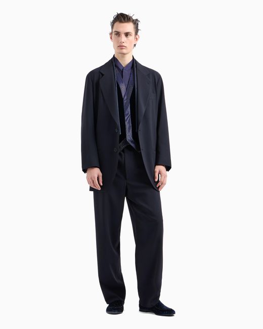 Giorgio Armani Heritage Line Single Breasted Pure Wool Crepe Suit in Black for Men Lyst UK