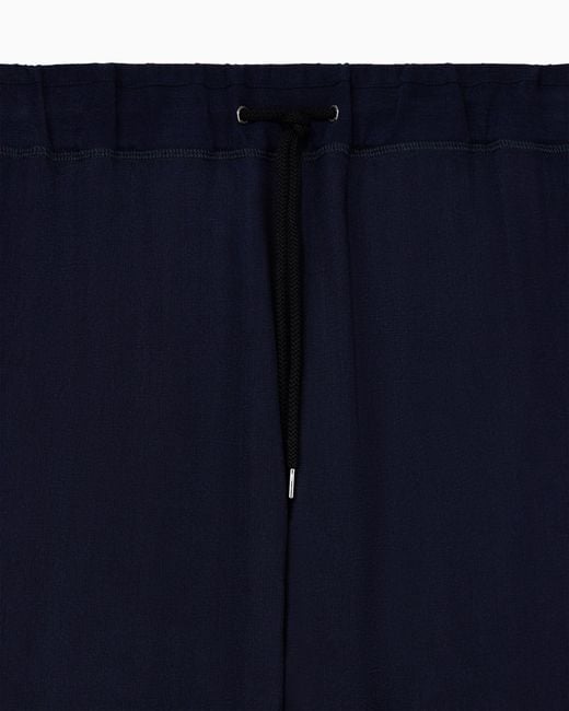 Pantalon Icon En Cupro À Effet Plissé Essential Giorgio Armani pour ...