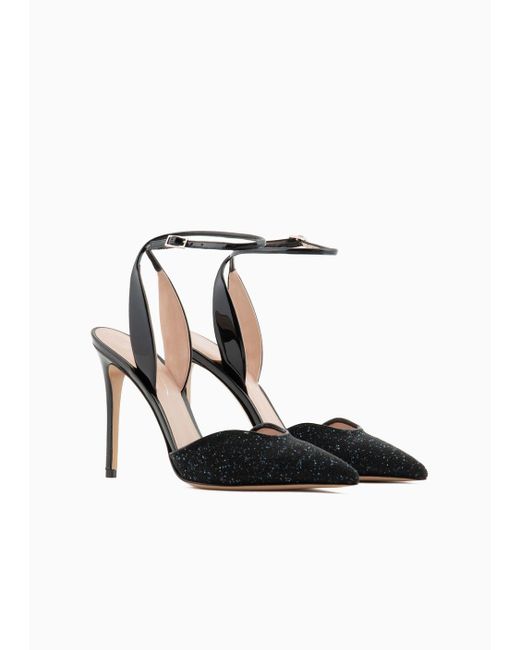 Giorgio Armani Patent Leather And Rhinestone Court Shoes in White | Lyst