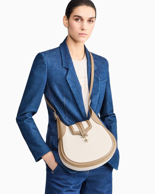 Giorgio Armani Small Hobo Bag in White | Lyst