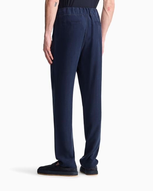 Pantalon Icon En Cupro À Effet Plissé Essential Giorgio Armani pour ...