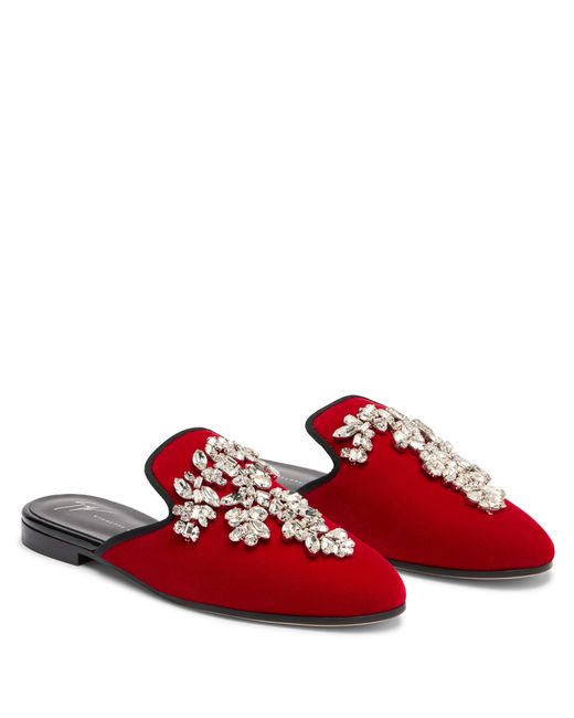 Giuseppe Zanotti Elsa Crystal in Red | Lyst