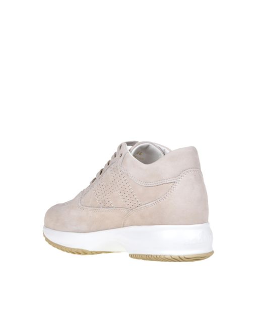 Hogan Interactive H Traforata Suede Sneakers in White | Lyst