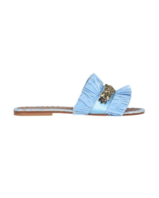 De Siena Semira Raffia Slided in Blue | Lyst