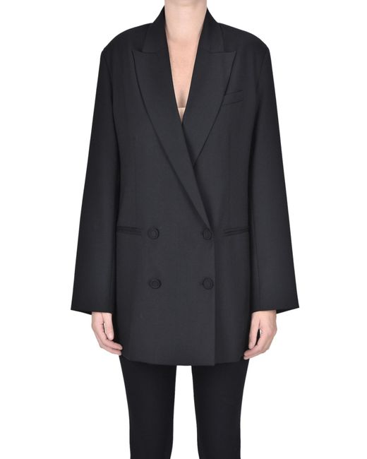 True Royal Oversized Wool-blend Blazer in Black | Lyst