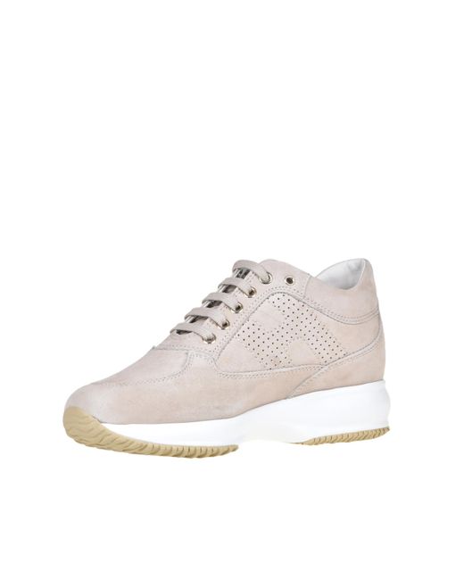 Hogan Interactive H Traforata Suede Sneakers in White | Lyst