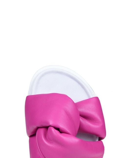 Inuikii Padded Nappa Slides in Pink | Lyst