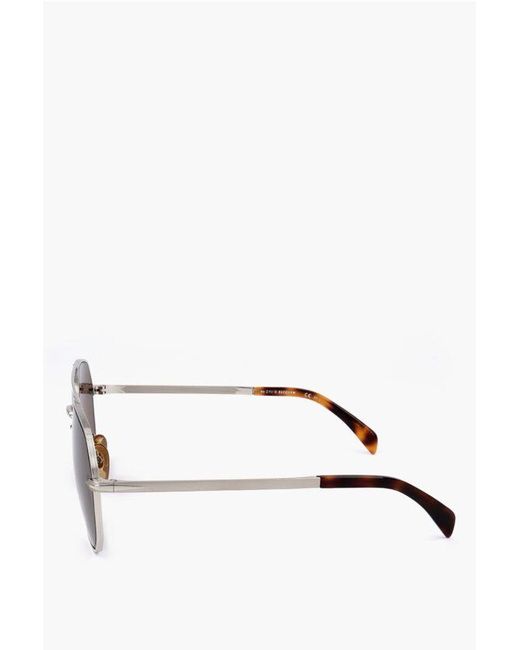 David Beckham Aviator Sunglasses With Metal Frame in Brown for Men ...