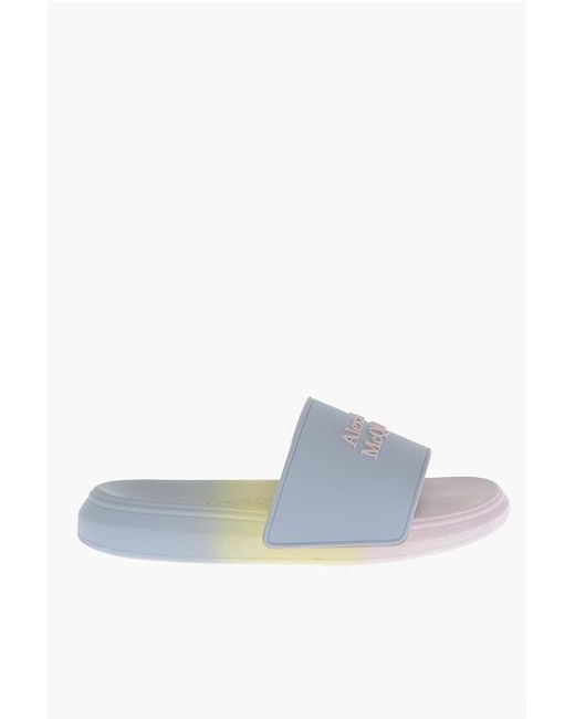 Alexander McQueen Degradè Rubber Sliders With Embossed Logo | Lyst UK
