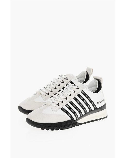 DSquared² Legend Two-Tone Sneakers With Suede Details in White for Men ...