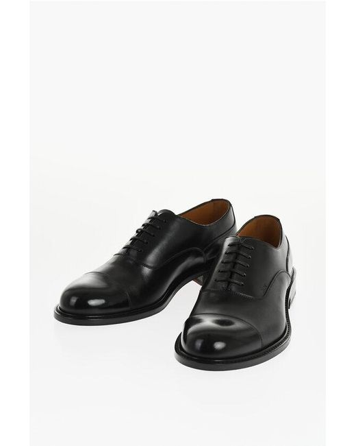 Dior Brushed Leather Embassy Derby Shoes With Cuir Sole in Black for ...