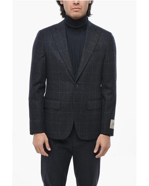 Corneliani Cc Collection Check Virgin Wool And Cashmere 2-Buttonsblazer ...