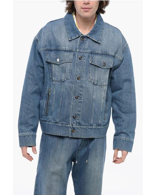 Balmain X Pokemon Denim Jacket With Logoed Buttons in Blue for Men ...