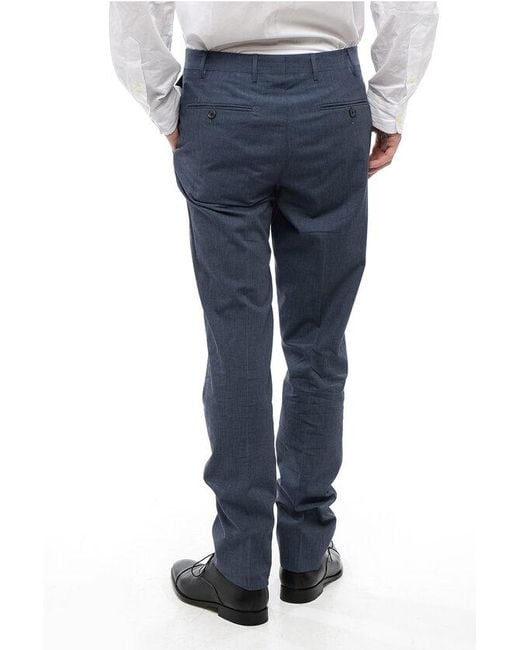 Corneliani Cc Collection Cotton Right Pants With Flush Pockets in Blue ...