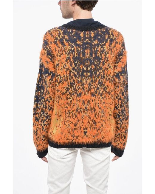 DIESEL Tag Eyelash Wool Blend Ranger Cardigan in Blue for Men | Lyst UK