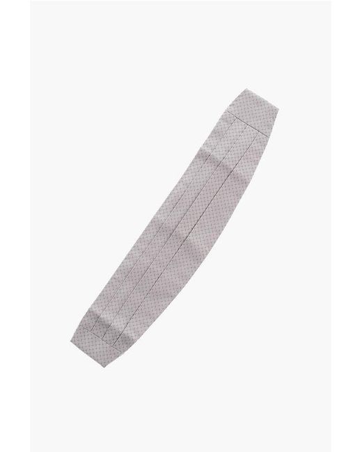Corneliani Patterned Silk Cummerbund in White for Men | Lyst UK