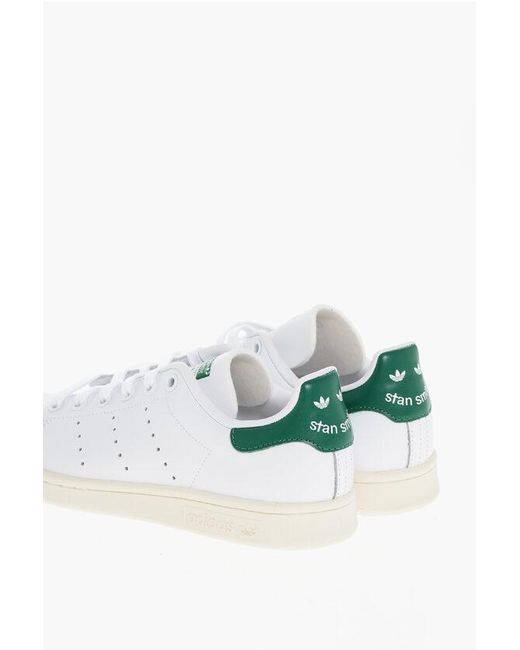 adidas Perforated Leather Stan Smith Low-Top Sneakers in White | Lyst UK