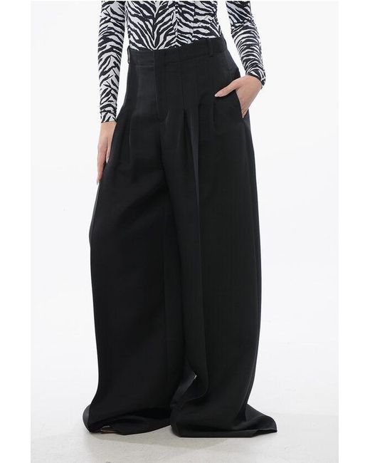Dior Triple-Pleated Palazzo Pants With Flush Pockets in Black | Lyst UK