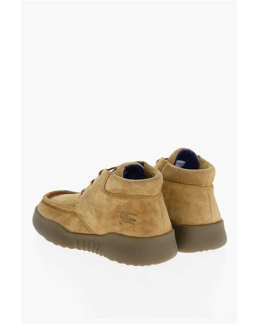 Burberry Suede Manilla Lace-Up Booties in Natural for Men | Lyst UK