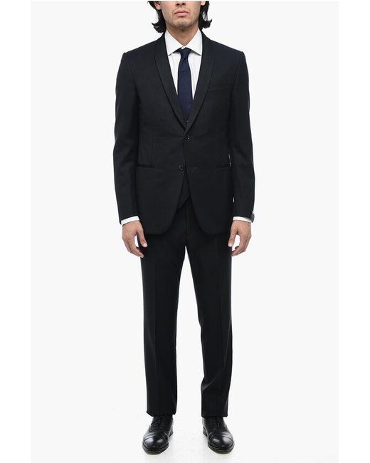Corneliani Cerimonia 3-Piece Jacquard Wool Suit in Black for Men | Lyst UK