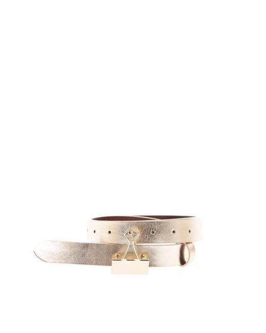 Vetements 25Mm Metallic Leather Clip Belt | Lyst UK