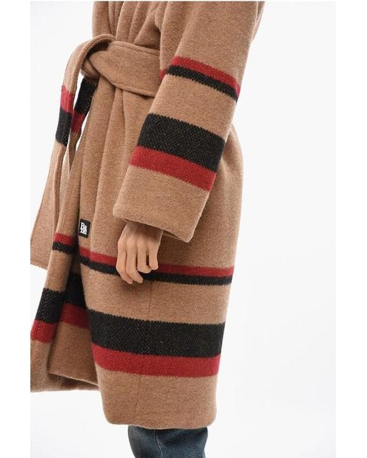Bacon Wool Quilted Coat Dada With Contrast Bands in Brown | Lyst UK