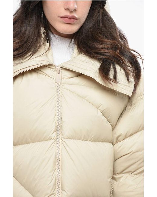 Bacon Waterproof Fabric Double B Down Jacket With Hood in Natural | Lyst UK
