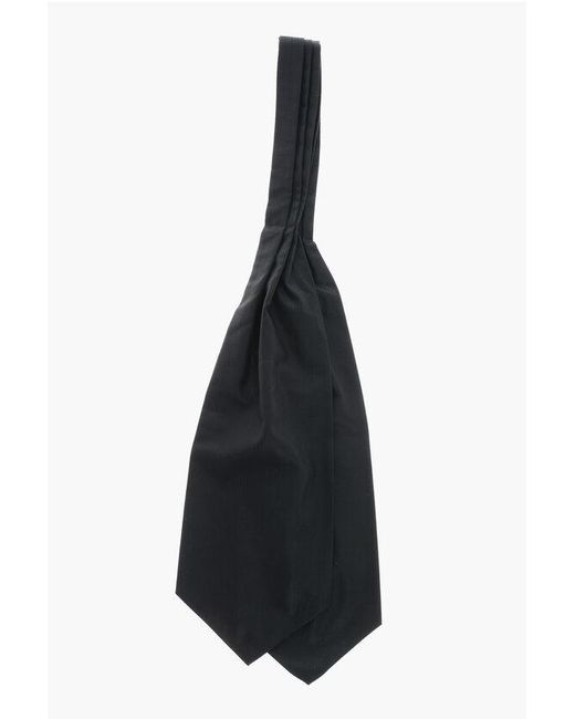 Corneliani Solid Color Wool And Silk Ascot Tie With Tone On Tone Stripe ...