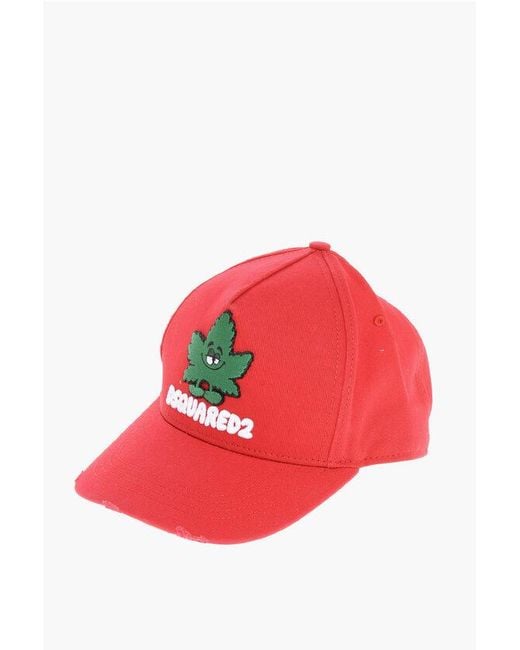 DSquared² Cotton Gabardine Could You Be Loved Cap With Embossed Detail ...