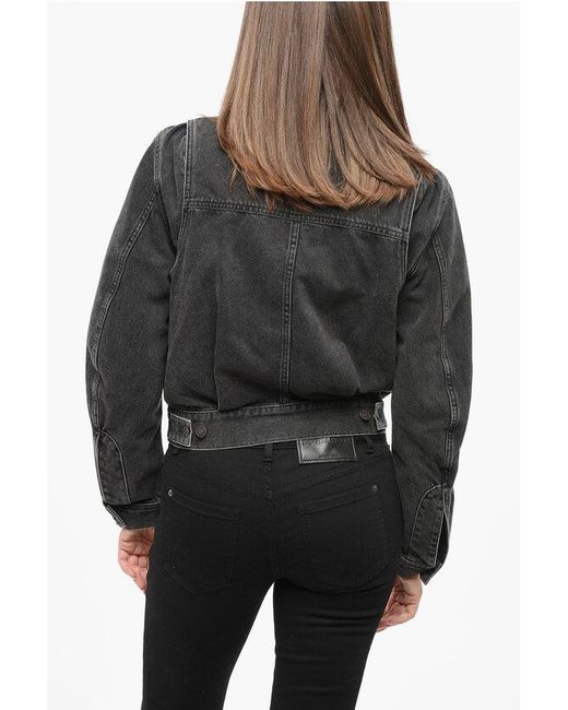 DIESEL Denim De-Tracy Jacket With Logoed Buttons in Black | Lyst UK