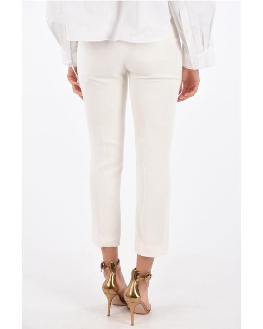 McQueen Hidden Closure Pants in White | Lyst UK