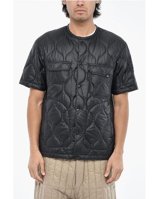 Woolrich Short Sleeve Padded And Quilted Diamond Jacket in Black for ...