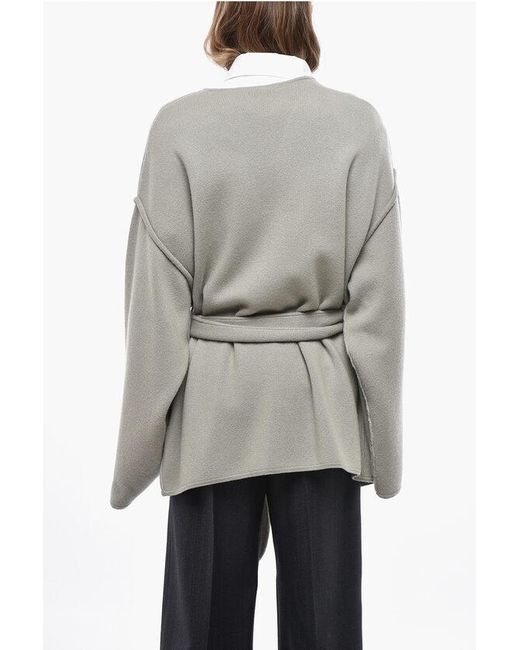 Lisa Yang Cashmere Fiora Cardigan With Belt in Grey | Lyst UK