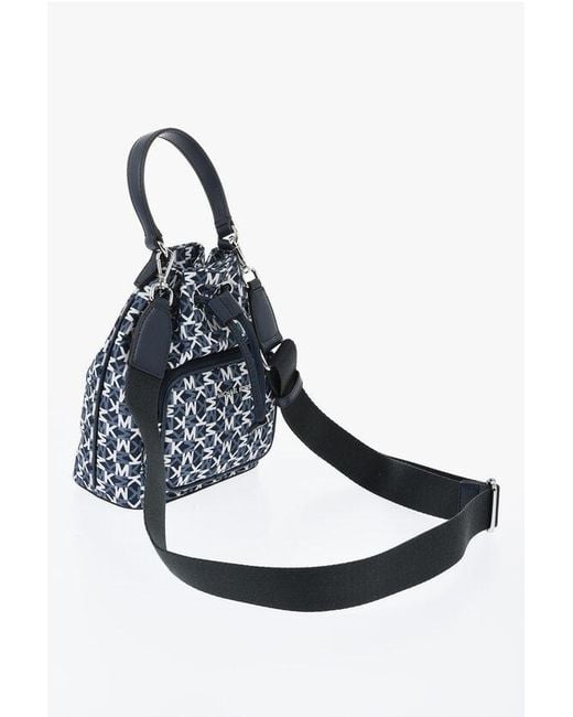 Michael Kors Michael All-Over Monogram Khai Bucket Bag in Blue | Lyst UK