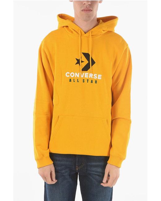Converse All Star Maxi Patch Pocket Cotton Hoodie in Orange for Men ...