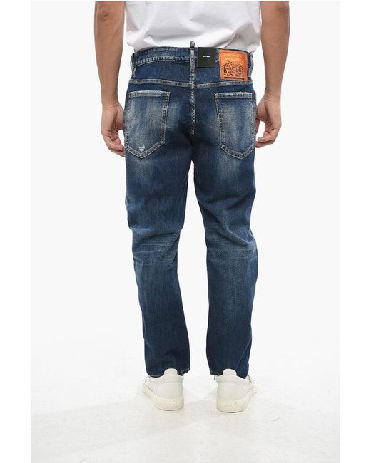 DSquared² Stretch Denim Bro Jeans With Logoed Patch On The Back 19Cm in ...