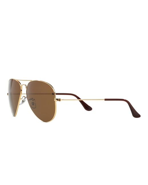 Ray-Ban Rb3025 Aviator Large Metal Bronze//Clear in Black for Men | Lyst