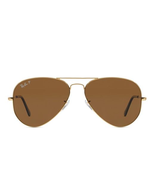 Ray-Ban Rb3025 Aviator Large Metal Bronze//Clear in Black for Men | Lyst