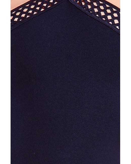 Goddiva Ribbed Criss Cross Halter Neck Maxi Dress With Thigh Split in ...