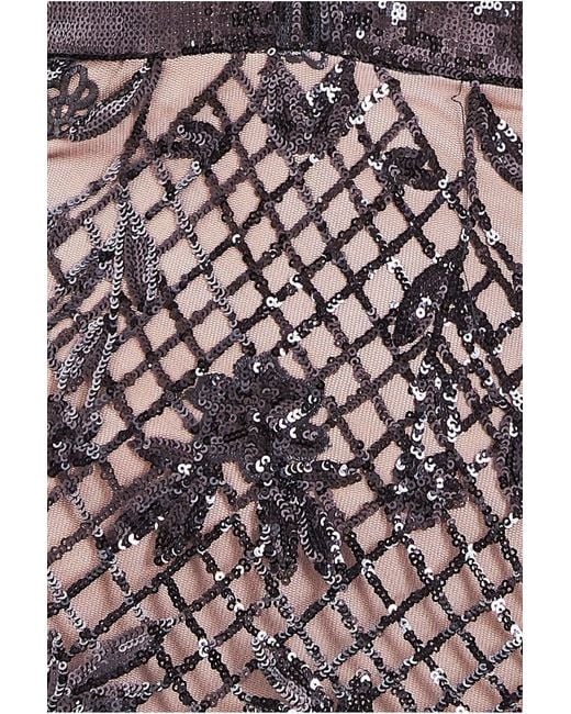 Goddiva Modesty Sequin Evening Maxi Dress in Black | Lyst