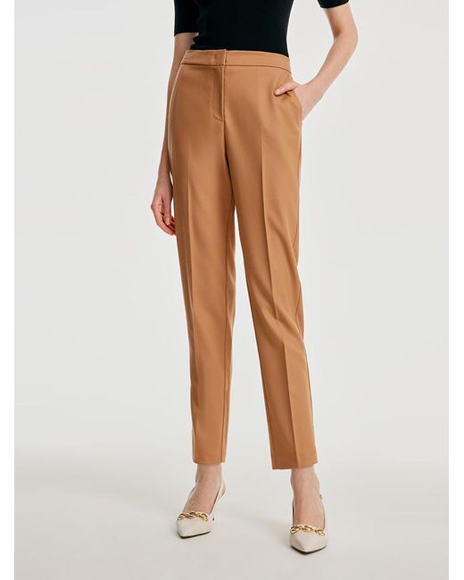 GOELIA Worsted Wool Tapered Pants in Natural | Lyst