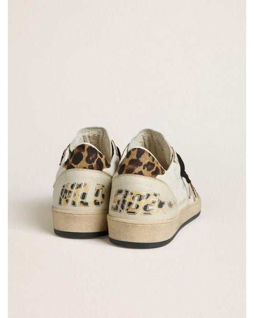 Golden Goose Ball Star Wishes With Suede Star And Leopard-Print Pony ...