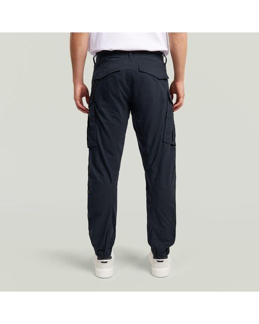 G-Star Cargo Pants 3D Regular Tapered Cuffed in Blue for Men | Lyst