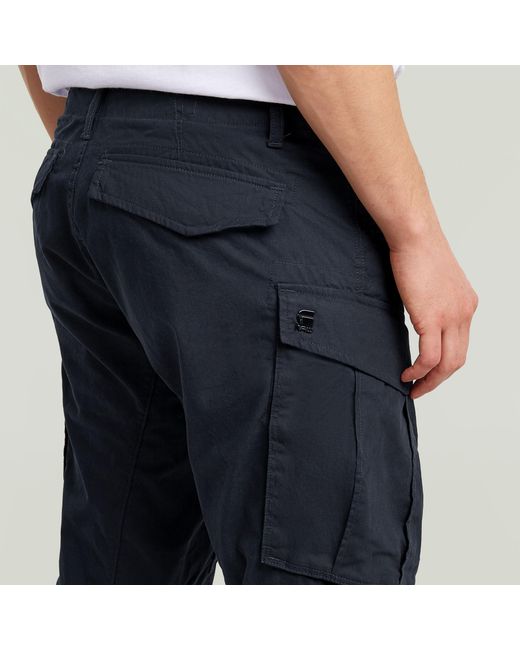 G-Star Cargo Pants 3D Regular Tapered Cuffed in Blue for Men | Lyst