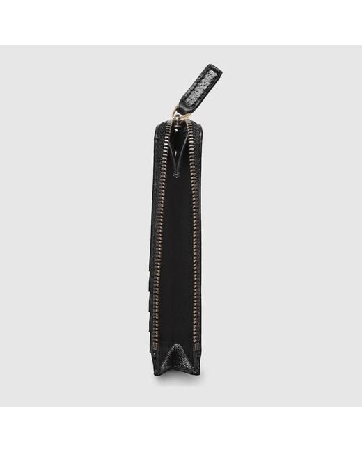 Gucci GG Marmont Zip Card Case in Black for Men | Lyst
