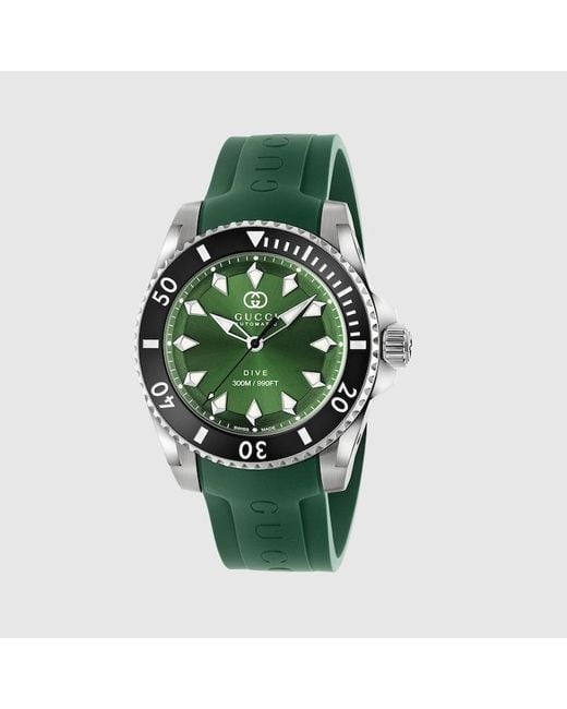 Gucci Dive Watch in Green for Men | Lyst UK