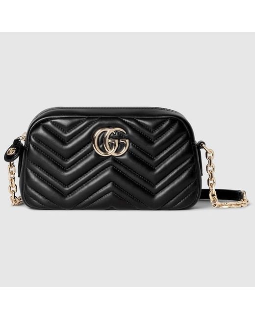 Gucci Gg Marmont Small Camera Bag, Leather in Black | Lyst UK