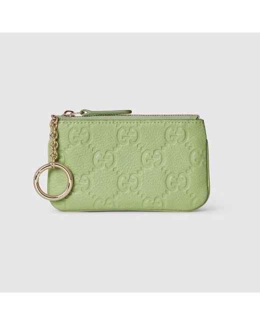 Gucci GG Emblem Zip Key Case in Green | Lyst